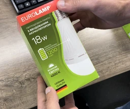 Отзывы о Светодиодная лампа с аккумулятором EUROLAMP A90 18W 4500K 220V ...