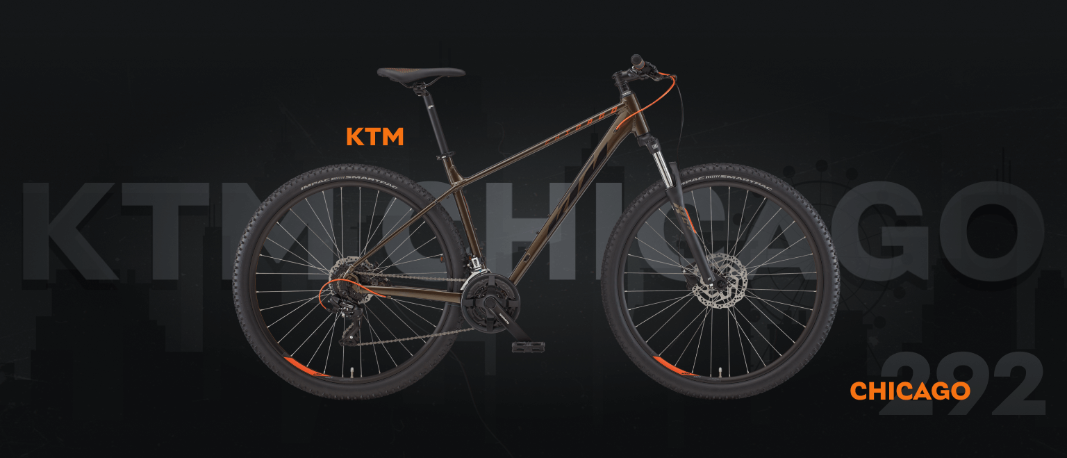 Велосипед KTM CHICAGO 292 29" рама M/43 2023 Темно-зеленый ...