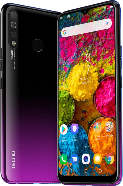 Мобильный телефон Tecno Spark 4 (KC2) Royal Purple – фото, отзывы ...