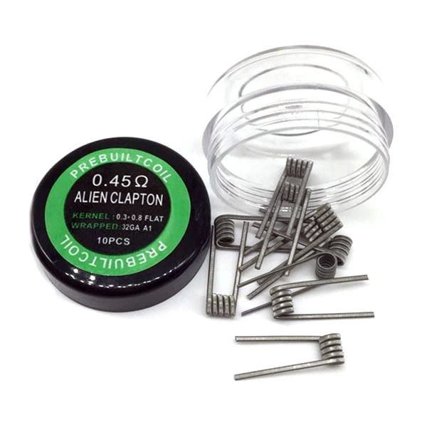 Комплект спіралей PREBUILT Alien Clapton Coil 10 шт 0.45 Ом (bs058 ...
