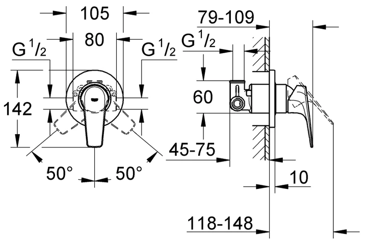 Смеситель для душа GROHE BauFlow 29046000 – фото, отзывы ...