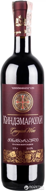 Вино Kindzmarauli R.K Киндзмараули красное полусладкое 0.75 л 11-12% ...