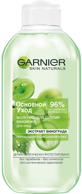 Молочко для снятия макияжа Garnier Skin Naturals Основной уход 200 мл ...
