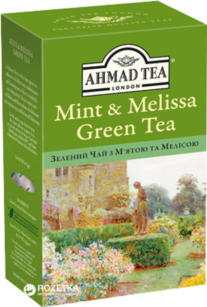 Чай листовий Ahmad Tea Зелений з м'ятою та мелiсою 75 г (054881012294 ...