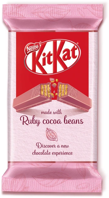 Упаковка батончиков NESTLE KITKAT 4-FINGER Ruby Cocoa Beans в розовом шоколаде 24 шт х 41.5 г ...