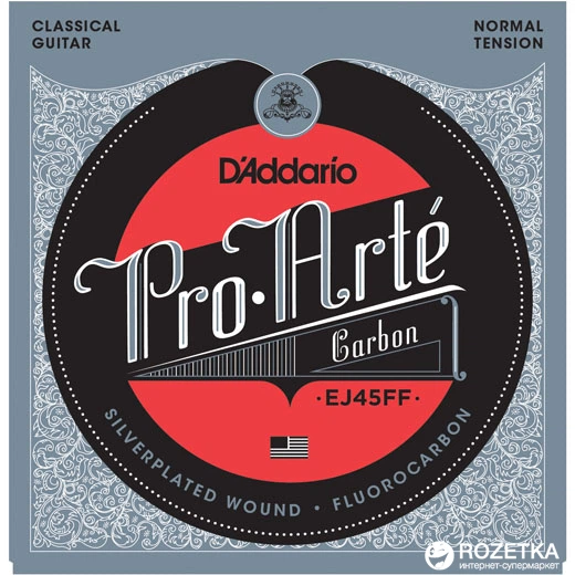Струны для классических гитар D'Addario EJ45FF Pro-Arte Carbon Normal ...