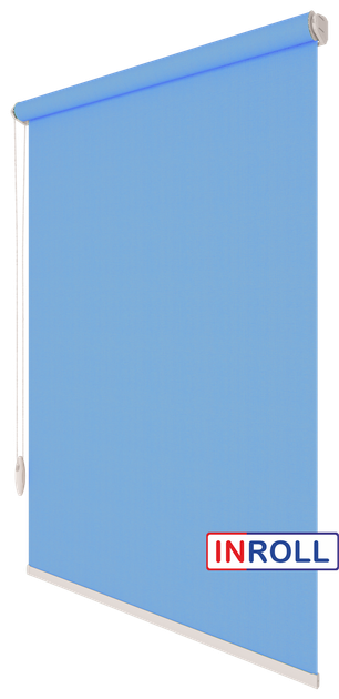 Ролета тканевая INROLL Есо-Mini 70х185 см Camila Синий A621 – фото ...