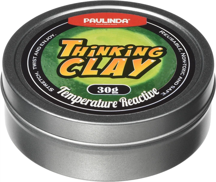 Умный пластилин Paulinda Thinking Clay Меняет цвет Желтый/зеленый 30 г ...