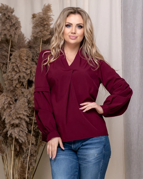 Блузка женская ELFBERG 5175 52 Бордовая (2000000373775) – в интернет ...