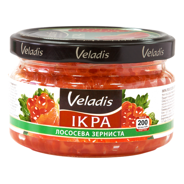Икра Veladis лососевая горбуши 200гр – купить в Киеве, Украине ...