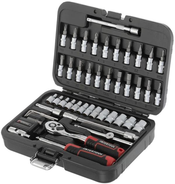 Набір інструментів Intertool STORM 1/4", 46 предметів (ET-8046) – фото, відгуки, характеристики ...