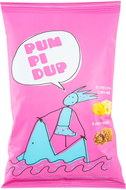 Упаковка попкорна Pumpidup Микс с карамельным покрытием и вкусом сыра Пармезан 90 г х 7 шт (0.63 ...
