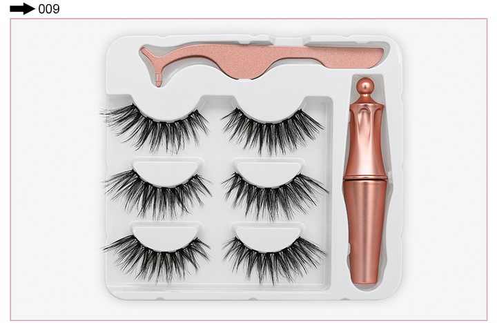 Набор накладные магнитные ресницы+подводка+пинцет Magnetic lashes 5 ...