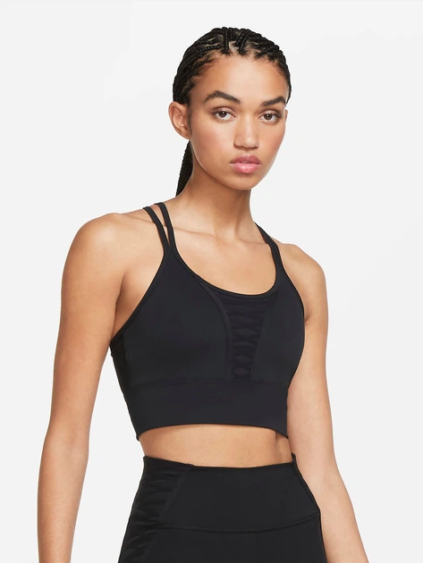 Спортивный топ женский Nike W Nk Dry Crp Lacing Top Lux DA0362-010 S ...