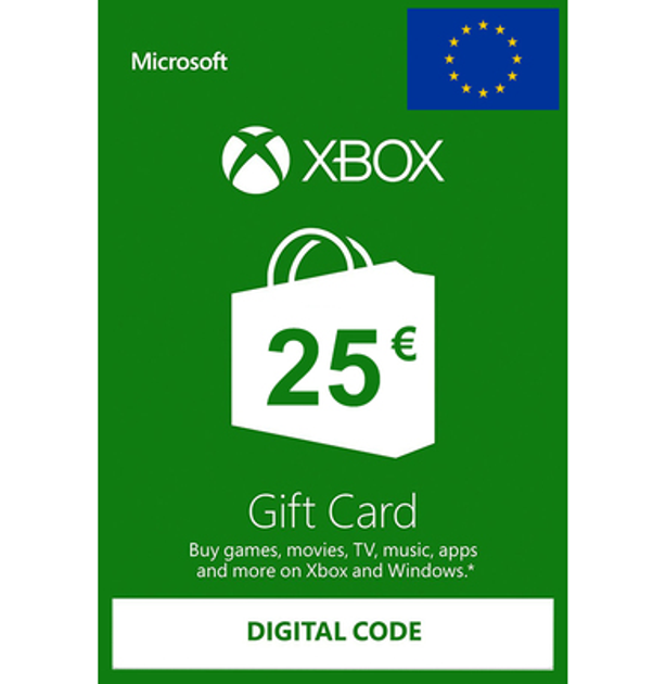 Xbox Live Gift Card 25 euro EU ROZETKA Med Hub company