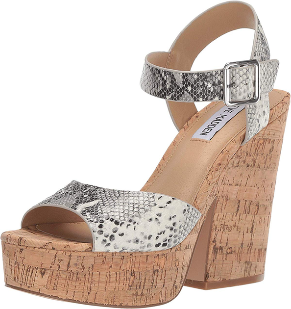 Босоножки Steve Madden Jess Cork Wedge Snake, 38.5 (255 мм) (10408940 ...