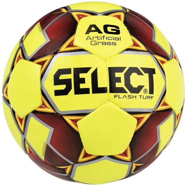 М'яч футбольний Select Flash Turf New (013) №4 Yellow-Red ...