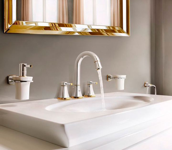 Дозатор для жидкого мыла GROHE Grandera 40627IG0 хром/золото – фото ...