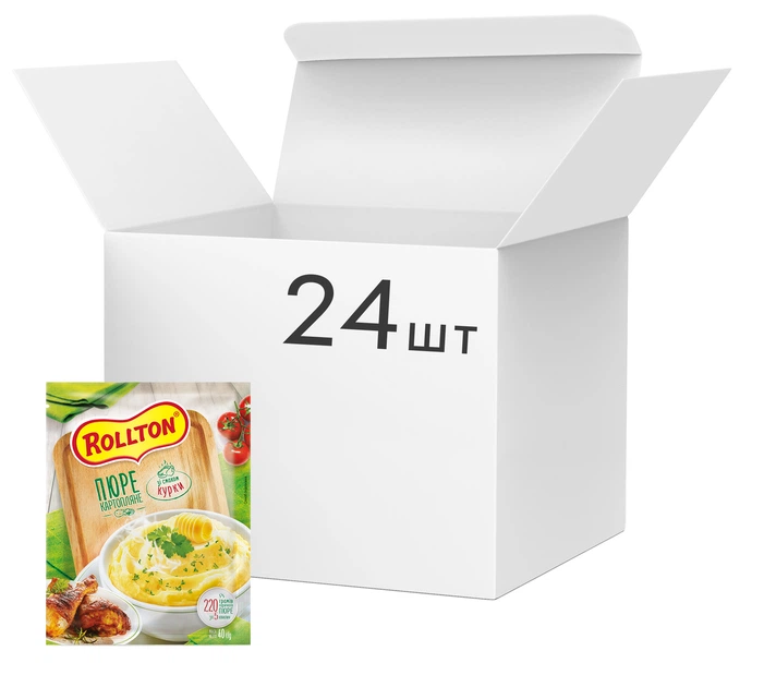 Упаковка пюре картопляного Rollton зі смаком курки 40 г х 24 шт. (4820179254129) – ROZETKA ...