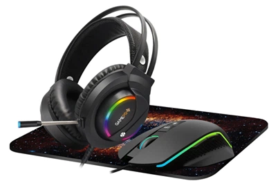 Комплект GamePro Gameset 3 в 1 USB миша + ігрова поверхня + гарнітура ...