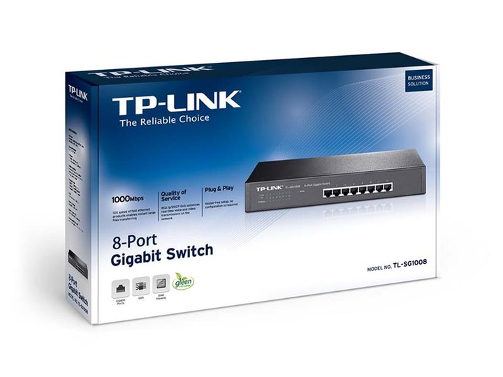 Коммутатор TP-Link TL-SG1008 (8х10/100/1000 Мбит, металл) – фото ...