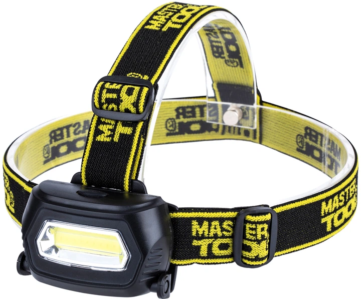 Ліхтар налобний з регулюванням нахилу Mastertool 3 режими, 75 х 46 х 29 мм, COB LED, 3 x AAA ...