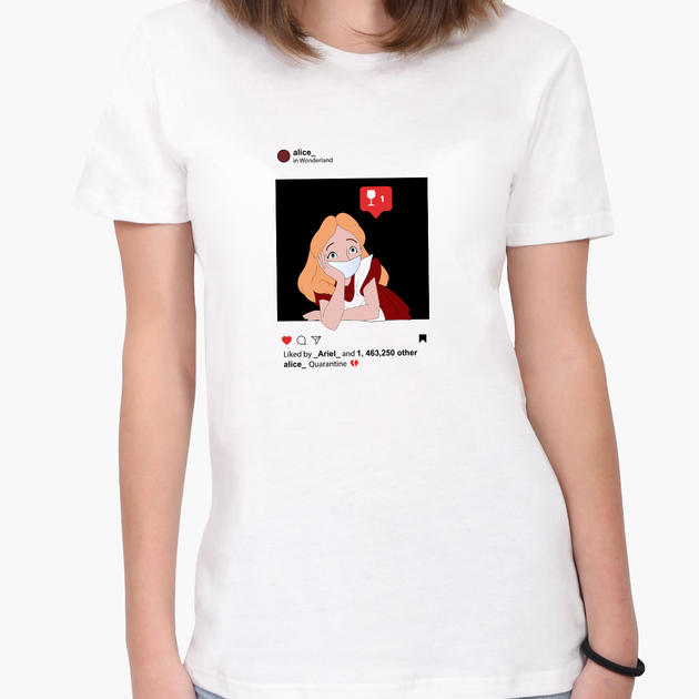Футболка женская Алиса Дисней (Alice Disney) - Карантин (8976-1419) XL ...