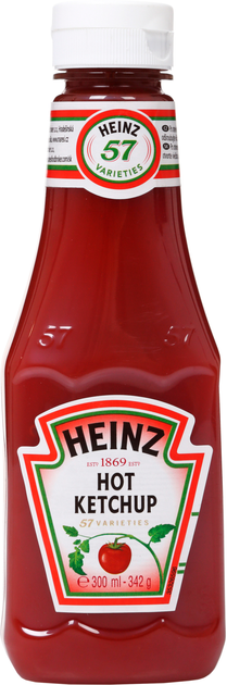 Упаковка томатного кетчупа Heinz острого 342 г х 2 шт (1900783000466 ...