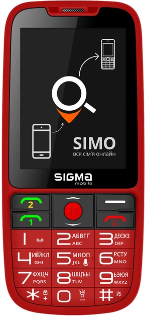 Мобільний телефон Sigma mobile Comfort 50 Elegance3 Red (1600 mAh) SIMO ...