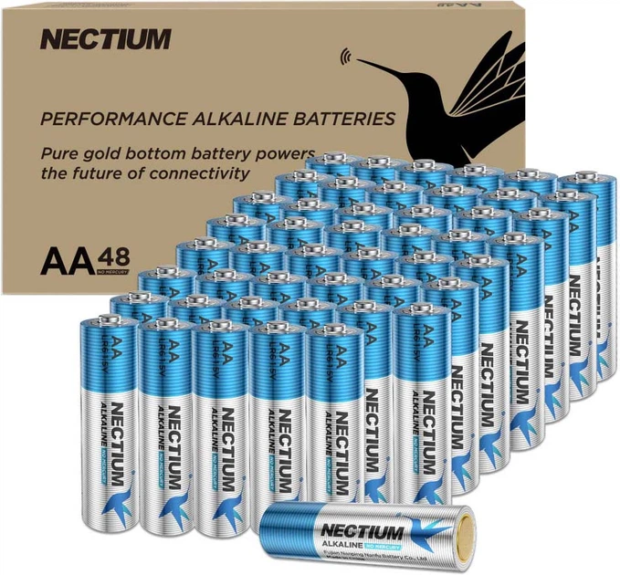 Батарейки Nectium NEC AA-48 (AA/LR6) 48 шт Щелочные (191763001257) – фото, отзывы ...
