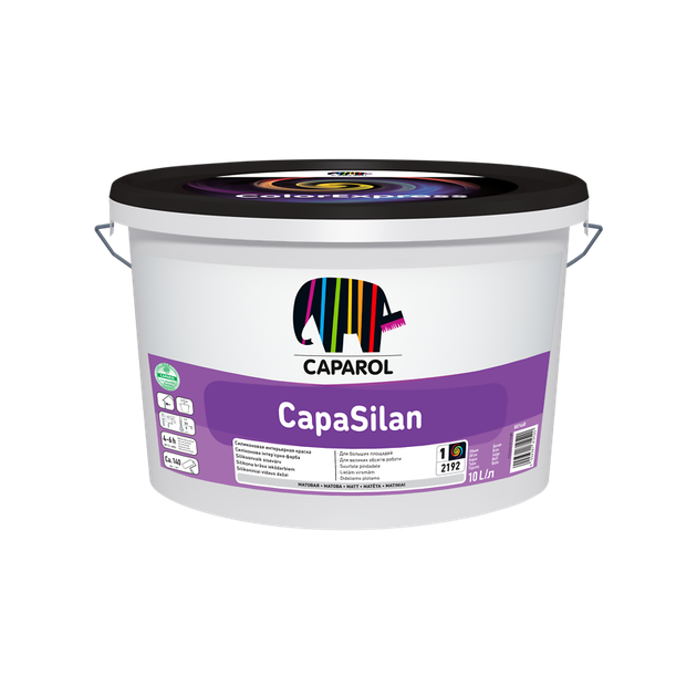 Фарба інтер'єрна силіконова глибоко-матова Caparol "CapaSilan ELF" B1, 2,5л – фото, відгуки ...