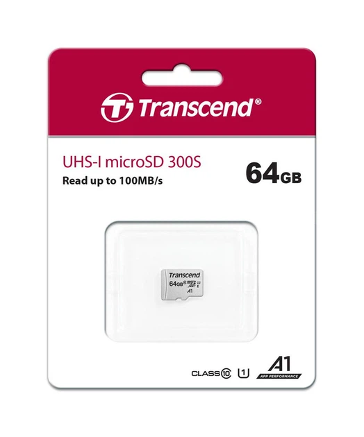 Карта пам'яті Transcend MicroSDHC 300S 64GB Class 10 UHS-I U1 (TS64GUSD300S) – фото, відгуки ...
