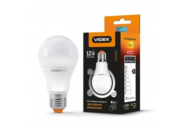 Светодиодная лампа Videx A60eD3 12W E27 4100K с регулировкой яркости – фото, отзывы ...