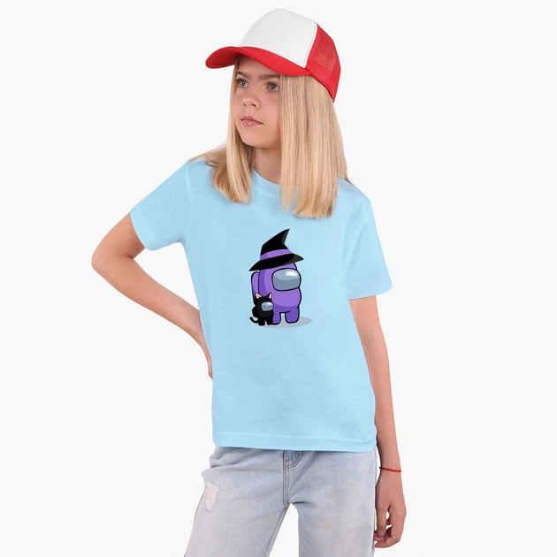 Детская футболка Амонг Ас Фиолетовый (Among Us Violet) (25186-2423) 158 ...