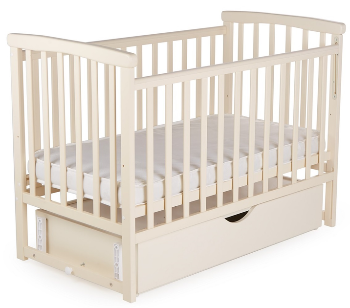 Детская кроватка трансформер с ящиком Bimbi Ваниль (Ds-b3) – низкие ...