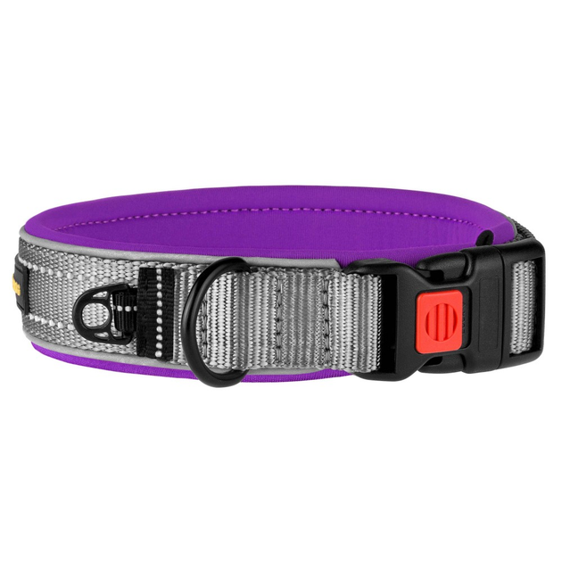 Ошейник Для Собак BronzeDog Sport Серо - Фиолетовый 25 мм 51-59 см (53/ ...