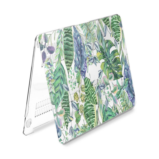 Чехол пластиковый для Apple MacBook (Тропические листья, паттерн ...