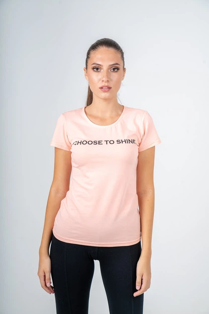 Футболка з принтом Caroline XS персик від продавця: C-line team – в ...