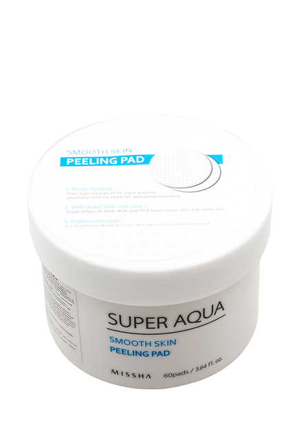 Пилинг-диски для лица Missha Super Aqua Smooth Skin Peeling Pad, 60 шт ...
