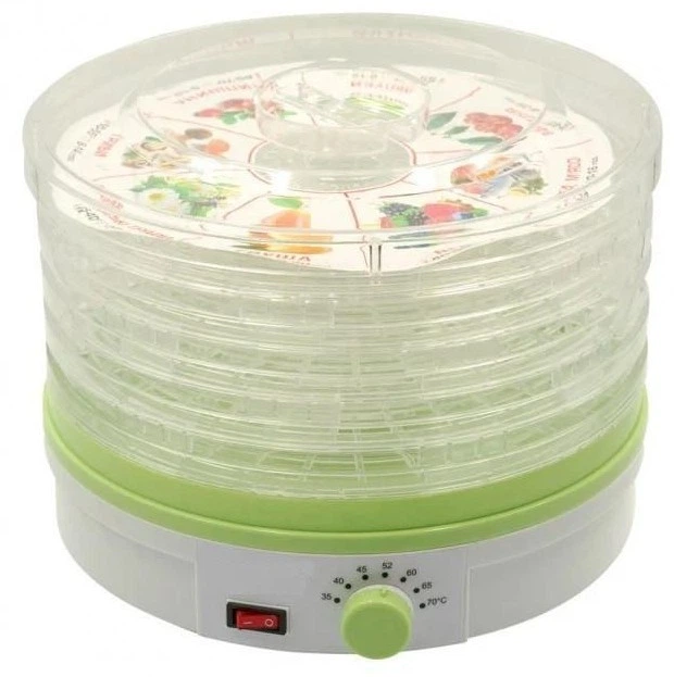 Сушка для овочів і фруктів конвективна з терморегулятором Rainberg RB-912 800 Вт дегідратор на 5 ...