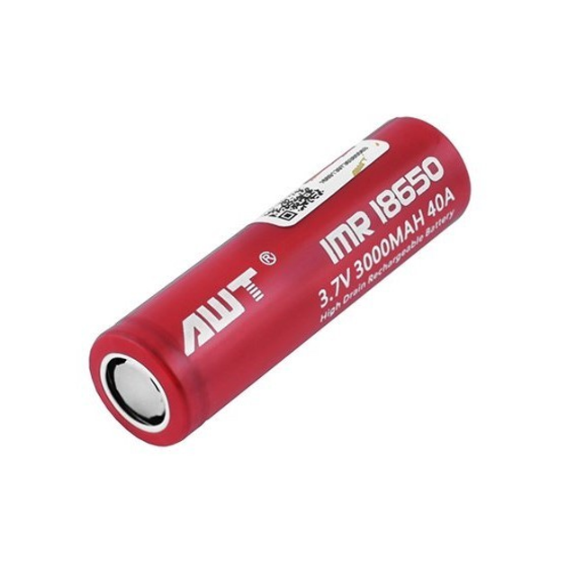 Высокотоковый аккумулятор AWT 18650 3000 mAh, Li-Ion, 3,7V 40A – фото ...