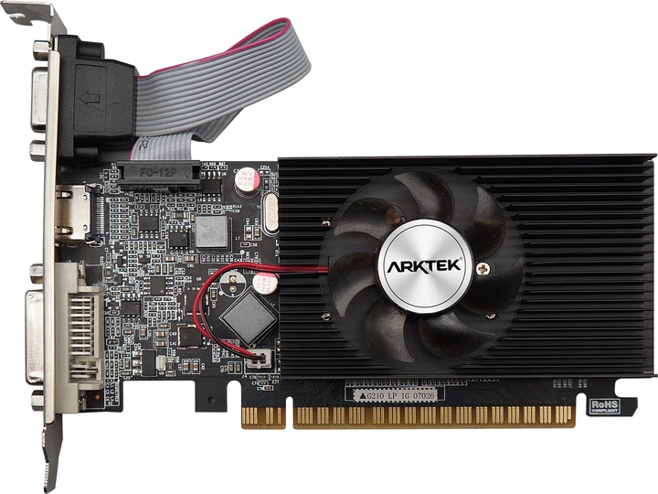 Видеокарта Arktek PCI-Ex GeForce GT 220 1024MB DDR3 (128bit) (625/1580 ...