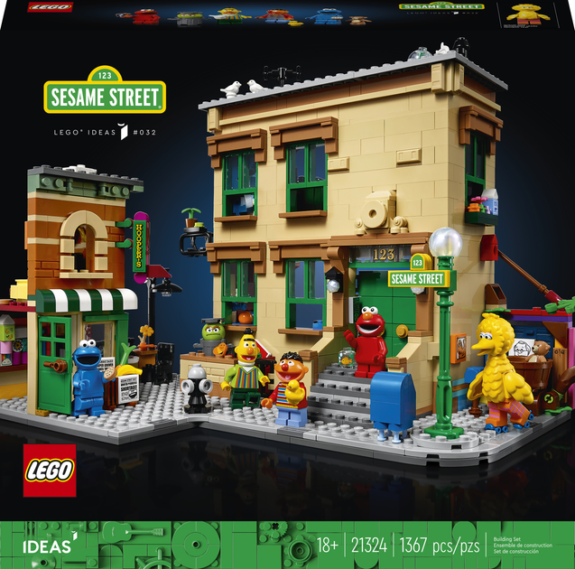 Конструктор LEGO Ideas Улица Сезам 123 1367 деталей (21324 ...