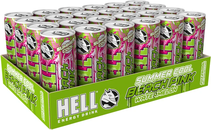 Упаковка энергетического напитка Hell Watermelon безалкогольный ...