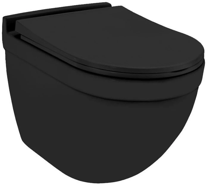 Унитаз подвесной JAQUAR Solo Rimless SLS-BLM-6953BIUFSM с сиденьем Soft ...