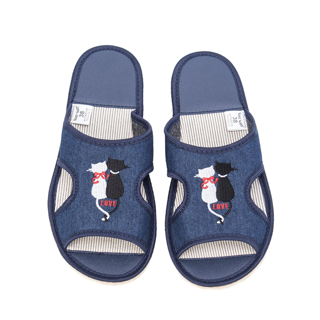 Домашние тапочки Sweet Slippers 38р джинс Котики открытые от продавца ...