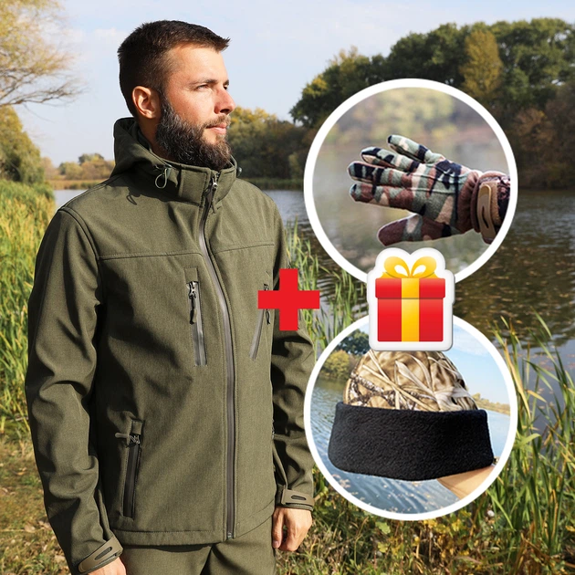 Костюм для рыбалки и охоты «Mavens SoftShell (Original)» олива меланж, размер 48 (031-0014 ...