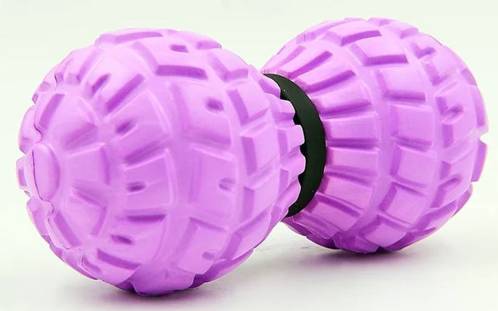 Массажный мячик двойной EasyFit EVA 13,5х6,5 см (EF-MDV) сиреневый (мяч ...