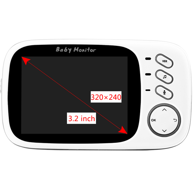 Цифровая беспроводная видеоняня Baby Monitor VB603 с цветным дисплеем 3 ...