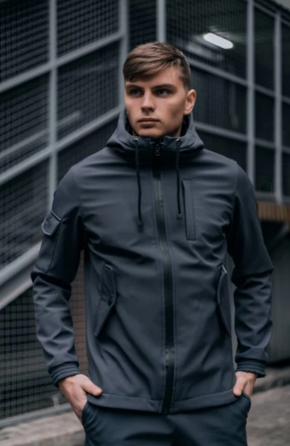 Чоловіча куртка демісезонна Intruder Softshell 0029 XXL (52) Сірий (IN - 0029/4 E) – Брендовий ...